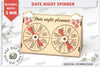 Date Night Spinner Planner Laser Cut. Valentine Day Gift SVG - So Fontsy