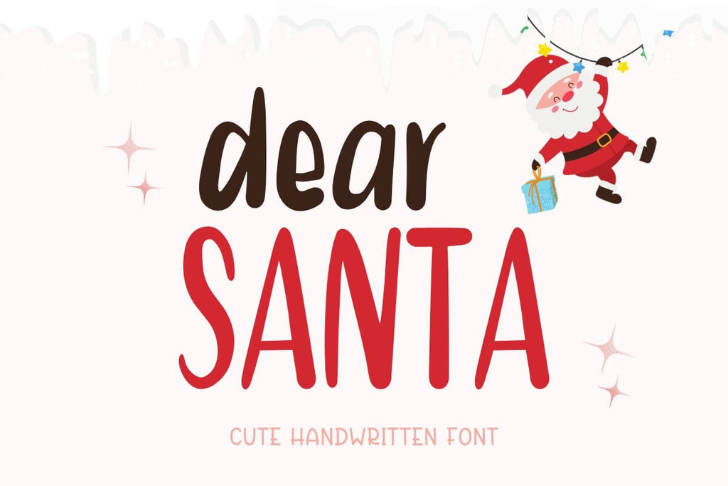 Dear Santa - Handwritten Font - So Fontsy