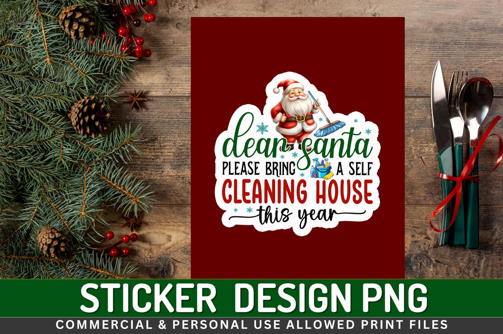 Dear santa please Sticker Design - So Fontsy