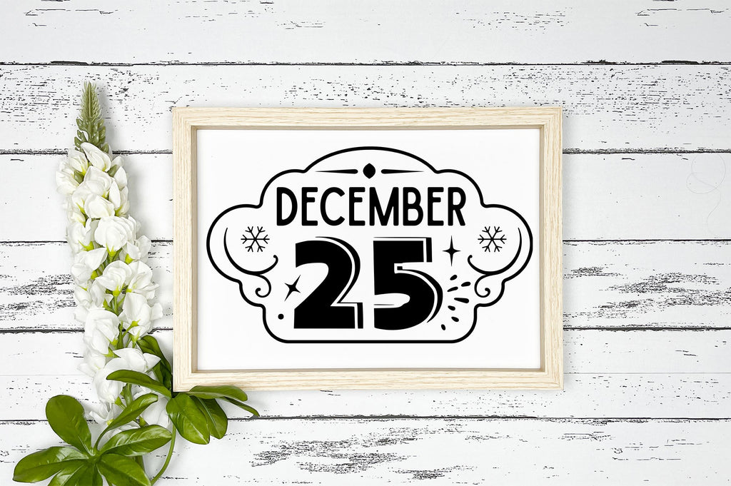 December 25 svg design - So Fontsy