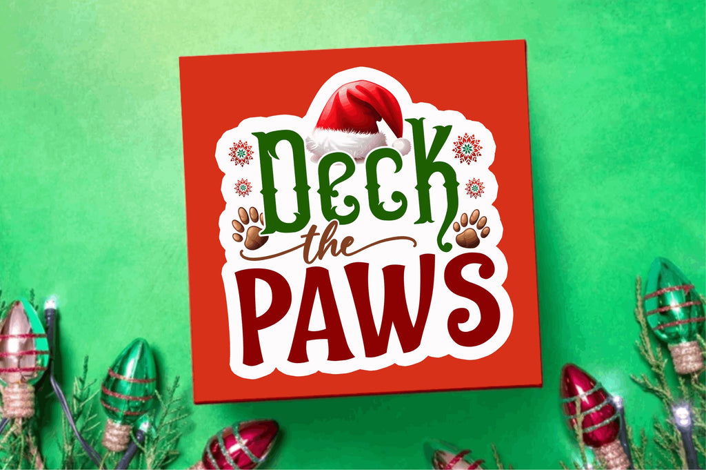 Deck the paws Stickers Design - So Fontsy