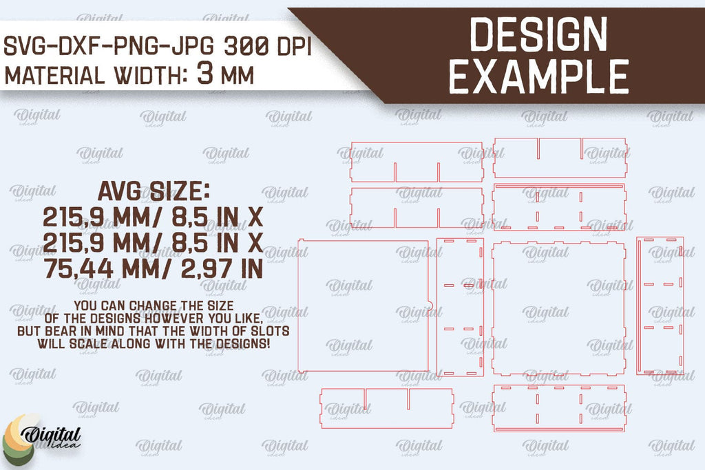Decorative Storage Box Laser Cut. 3D Gift Box SVG - So Fontsy