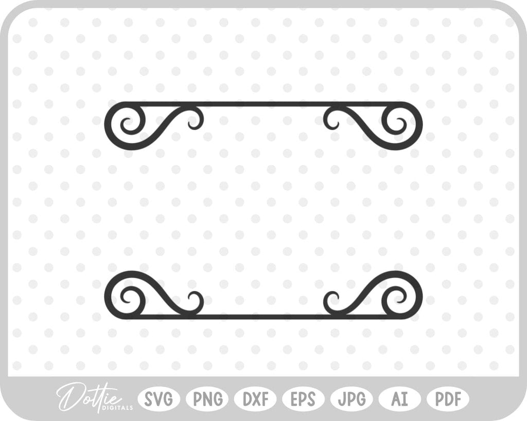 Decorative Swirl Shape Border - So Fontsy