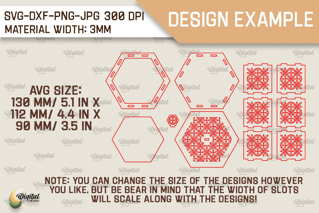 Decorative Wooden Gift Box Laser Cut. 3D Storage Box SVG - So Fontsy