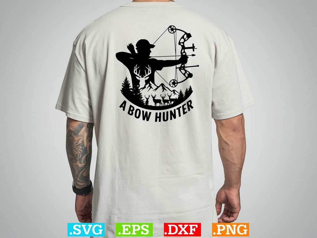 Deer Bow Hunting Svg File Bundle, Bow and Arrow Clipart - So Fontsy