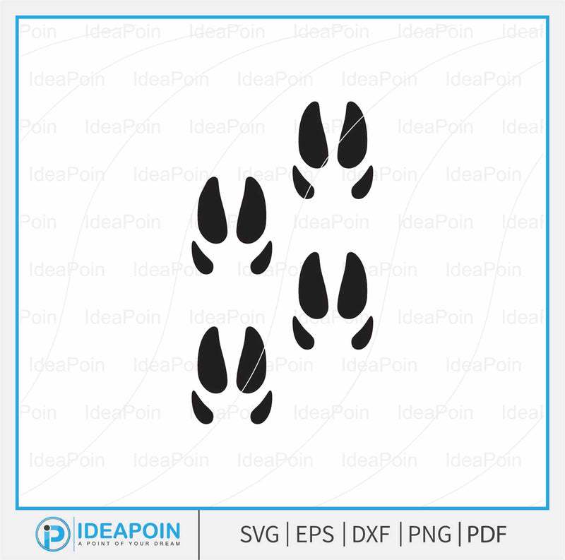 Deer paws svg, Animal Tracks svg, Deer Hoof Print Svg, Deer Hoof Print ...