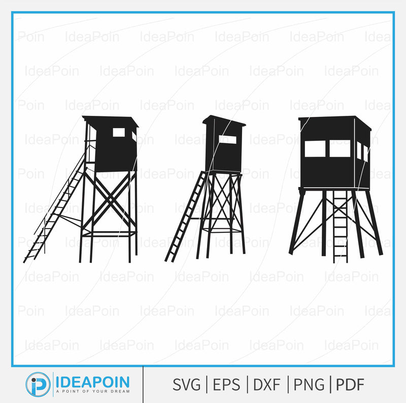 Deer stand svg, Deer Stand Vector, deer hunting, Hunting Blind SVG ...