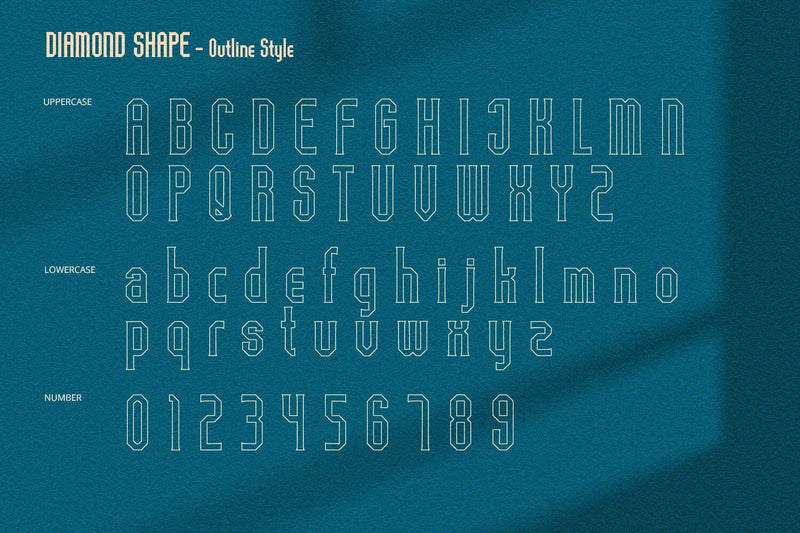 Diamond Shape - Serif Font - So Fontsy