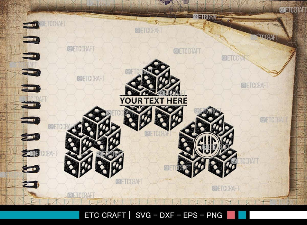 Dice SVG Bundle, Dice Silhouette, Casino Svg, Gamble Svg, Rolling Dice ...