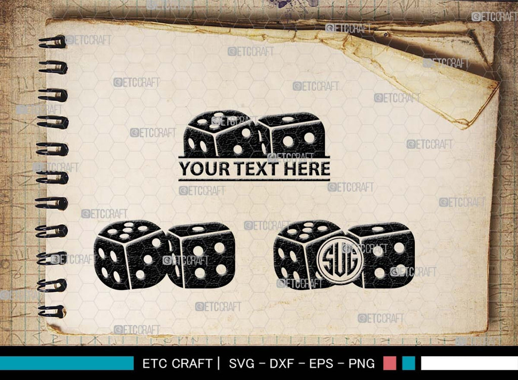 Dice SVG Bundle, Dice Silhouette, Casino Svg, Gamble Svg, Rolling Dice ...