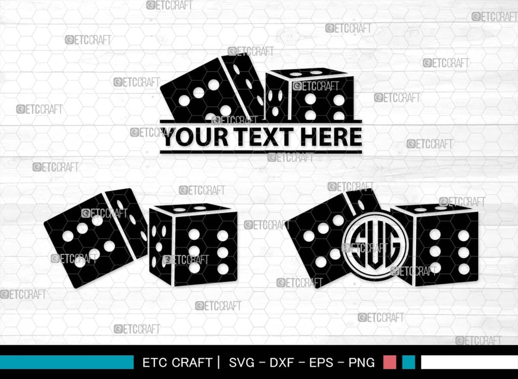 Dice SVG Bundle, Dice Silhouette, Casino Svg, Gamble Svg, Rolling Dice ...