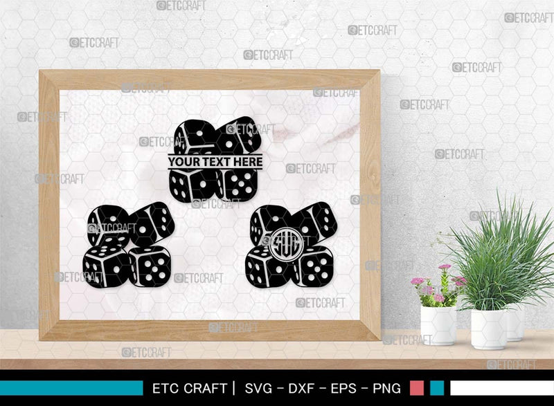 Dice SVG Bundle, Dice Silhouette, Casino Svg, Gamble Svg, Rolling Dice ...