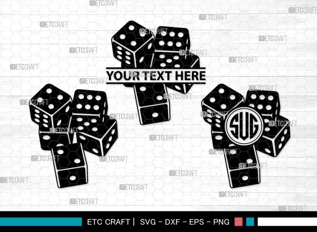 Dice SVG Bundle, Dice Silhouette, Casino Svg, Gamble Svg, Rolling Dice ...
