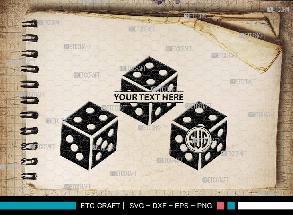 Dice SVG Bundle, Dice Silhouette, Casino Svg, Gamble Svg, Rolling Dice ...