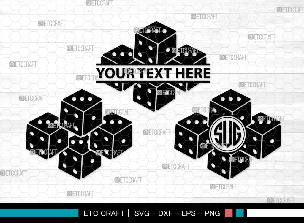Dice SVG Bundle, Dice Silhouette, Casino Svg, Gamble Svg, Rolling Dice ...