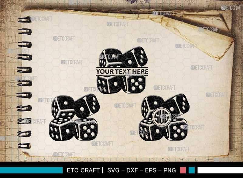 Dice SVG Bundle, Dice Silhouette, Casino Svg, Gamble Svg, Rolling Dice ...