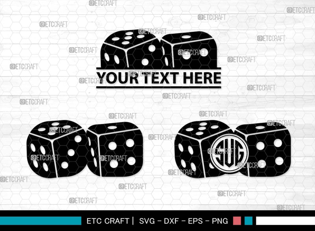 Dice SVG Bundle, Dice Silhouette, Casino Svg, Gamble Svg, Rolling Dice ...