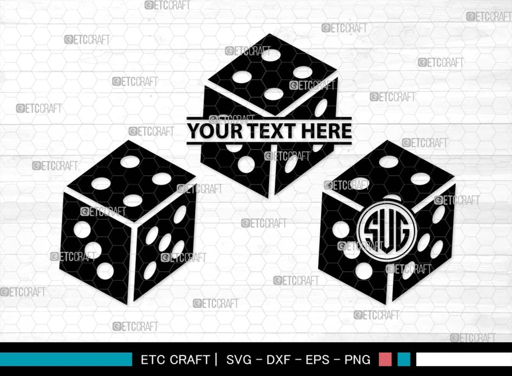 Dice SVG Bundle, Dice Silhouette, Casino Svg, Gamble Svg, Rolling Dice ...