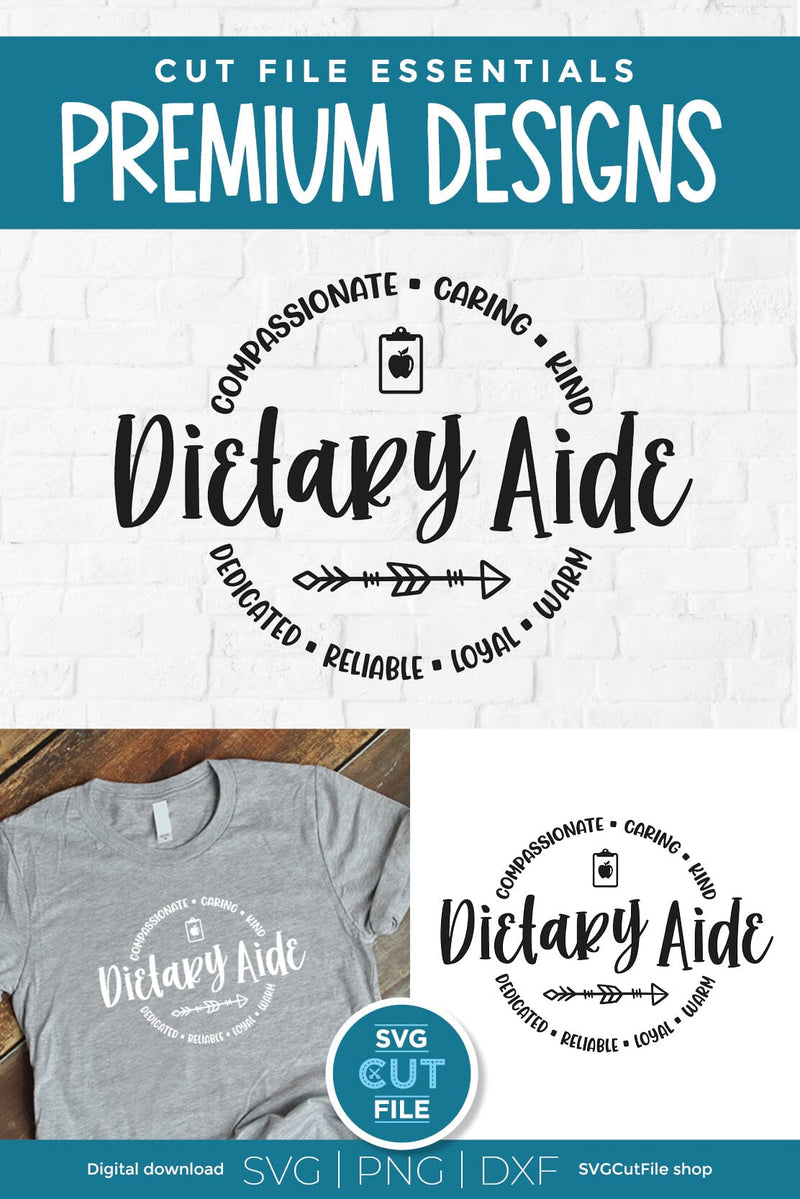 Dietary aide svg or dietary aid svg for crafters - So Fontsy