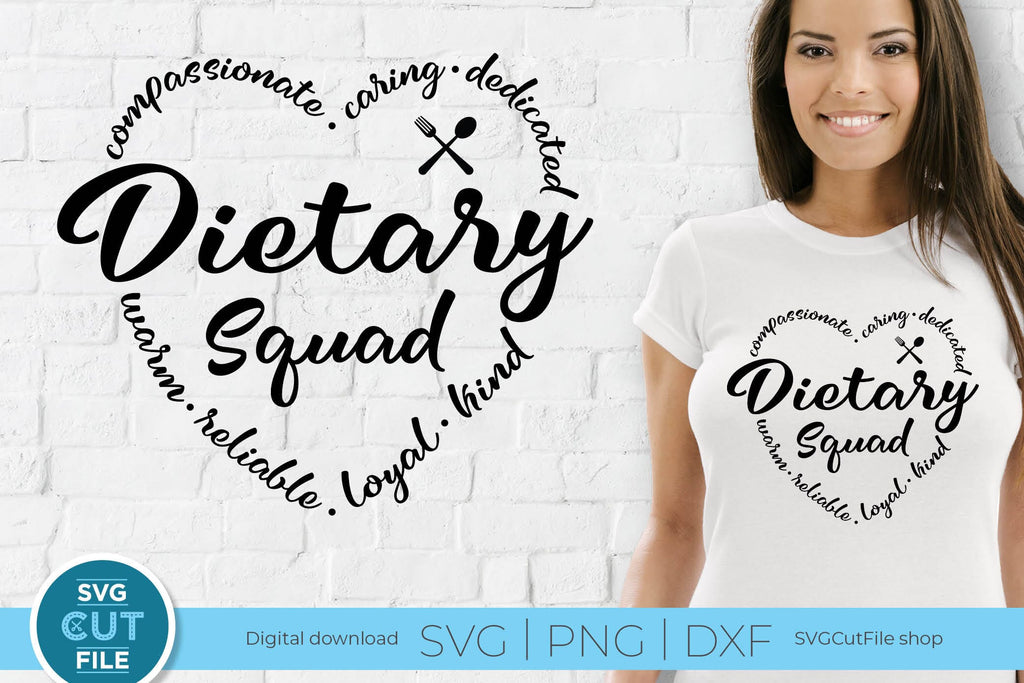 Dietary squad svg, dietary aide, dietitian - So Fontsy