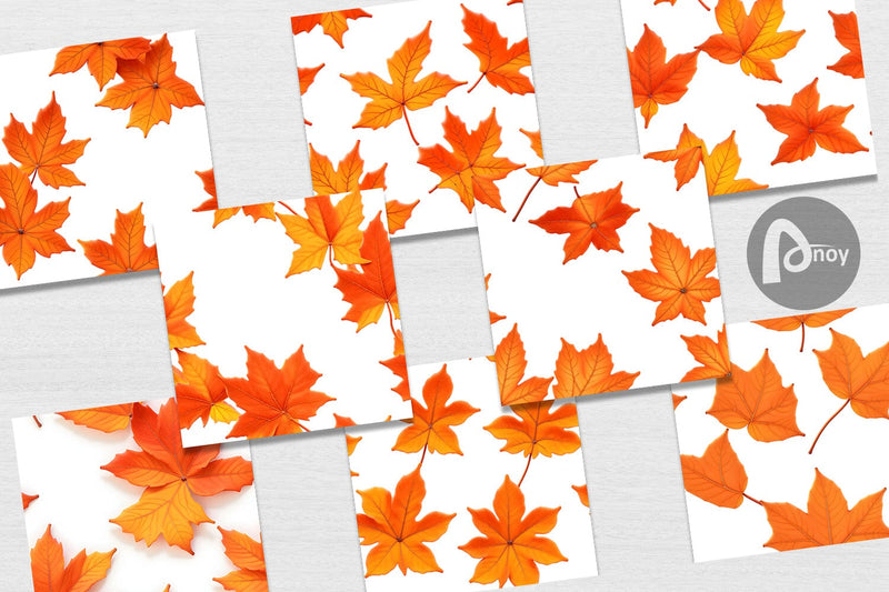 Digital Paper 3D Autumn Leaves - So Fontsy