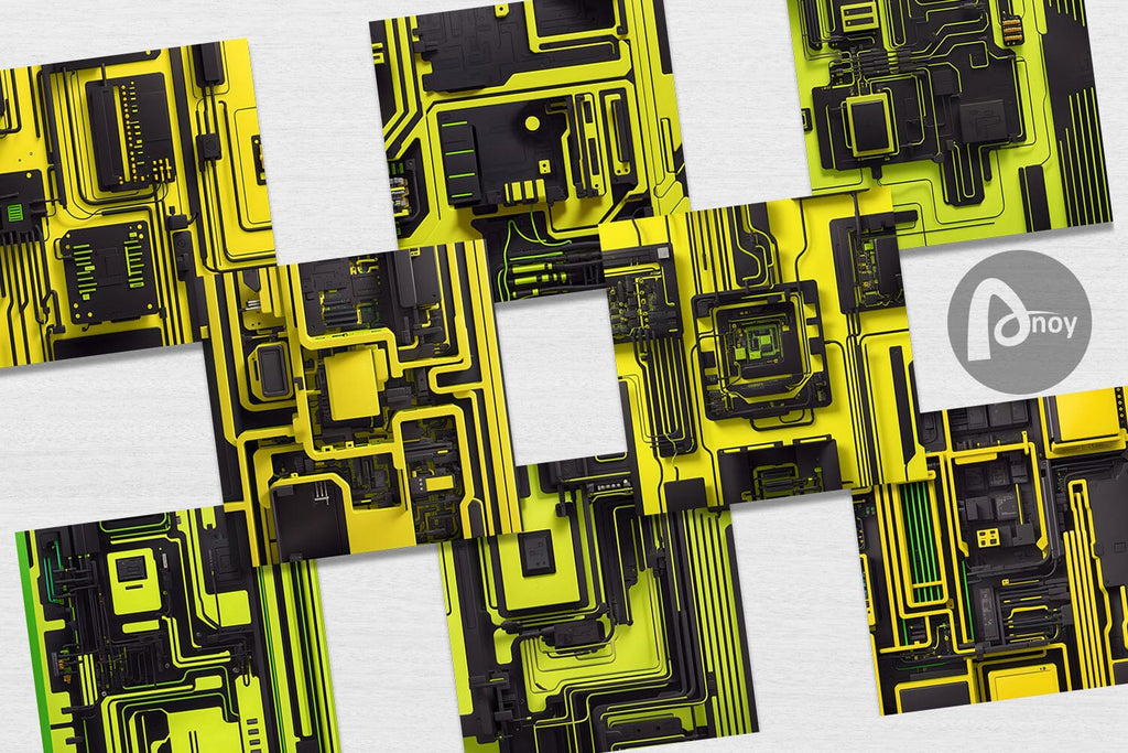 Digital Paper 3D Connect Circuits - So Fontsy