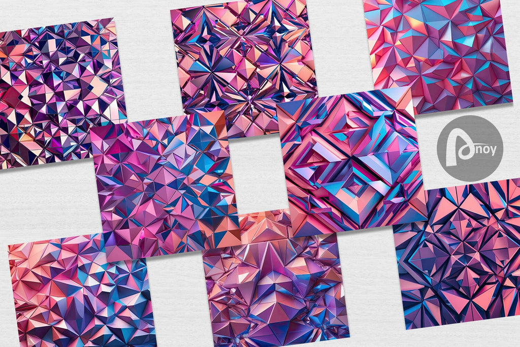 Digital Paper 3D Geometric Shape - So Fontsy