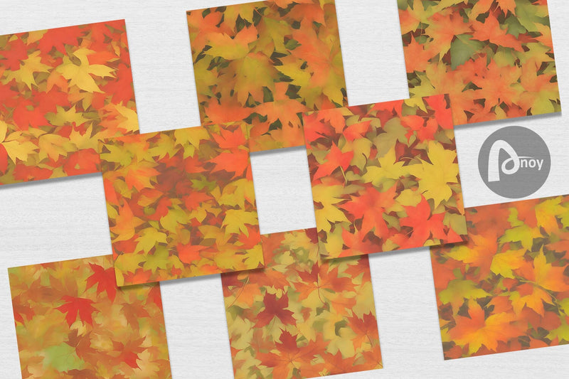 Digital Paper Autumn Maple Leaf - So Fontsy
