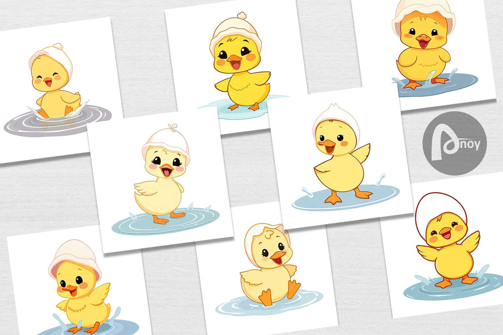 Digital Paper Baby Duck - So Fontsy