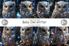 Digital Paper Baby Owl Glitter - So Fontsy