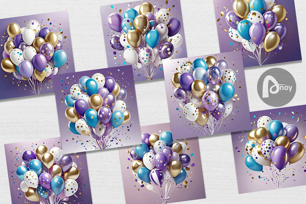 Digital Paper Balloons - So Fontsy
