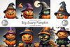 Digital Paper Big Scary Pumpkin - So Fontsy