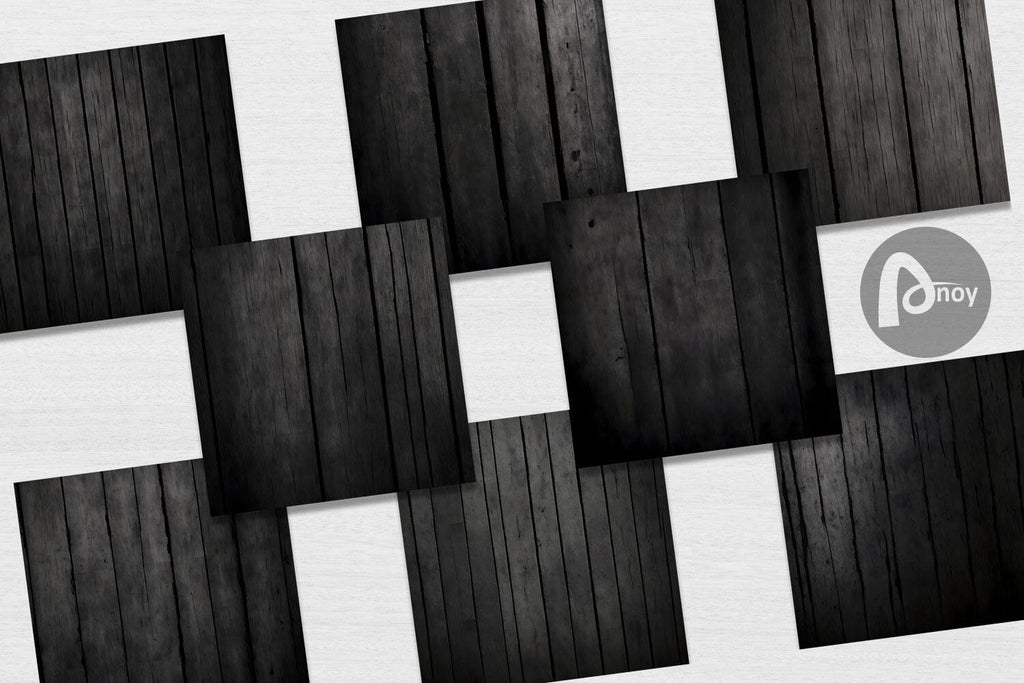 Digital Paper Black Wood Texture - So Fontsy