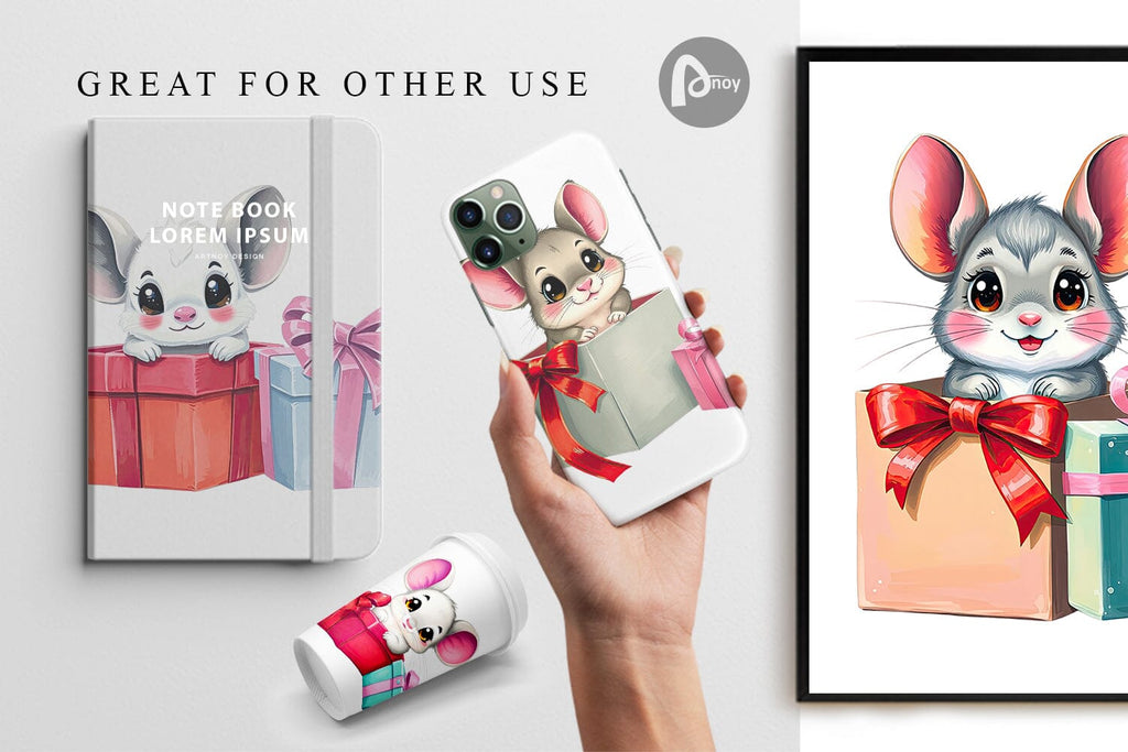 Digital Paper Chinchilla Gift - So Fontsy