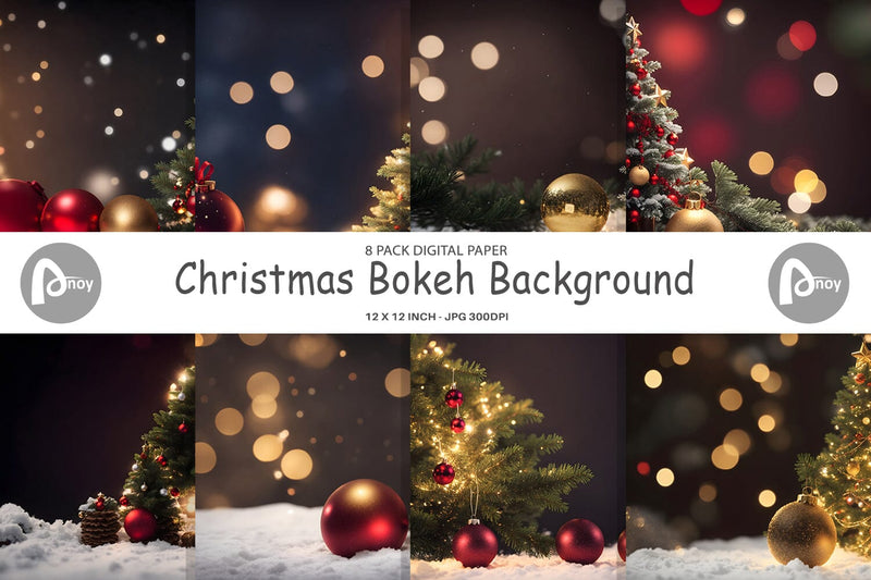 Digital Paper Christmas Bokeh - So Fontsy