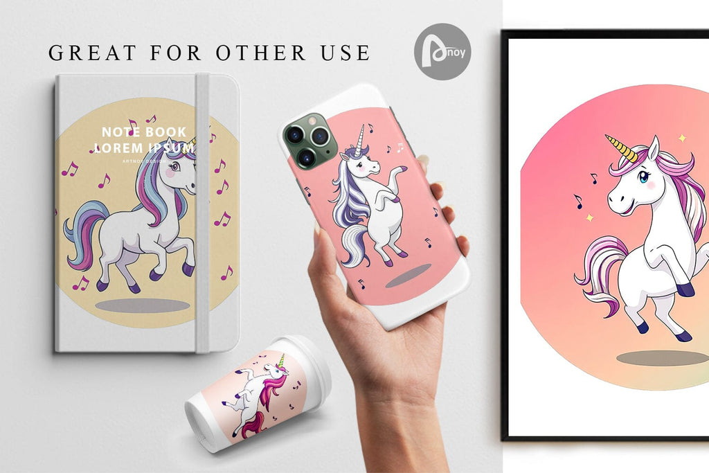Digital Paper Dancing Unicorn - So Fontsy