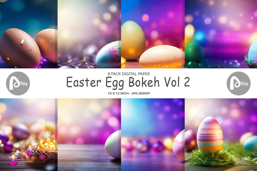 Digital Paper Easter Egg Bokeh - So Fontsy