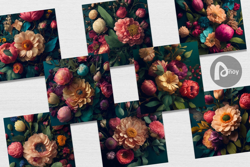 Digital paper Floral Design Background - So Fontsy