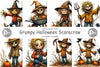 Digital Paper Grumpy Scarecrow - So Fontsy