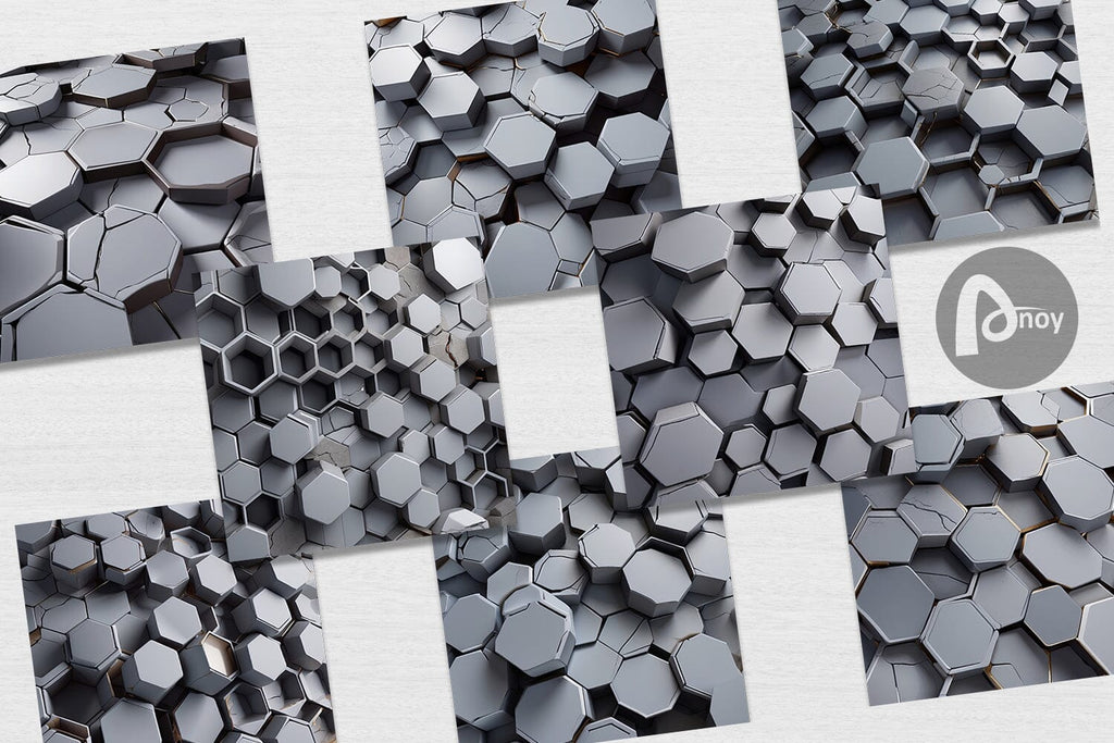 Digital Paper Hexagonal Grid - So Fontsy