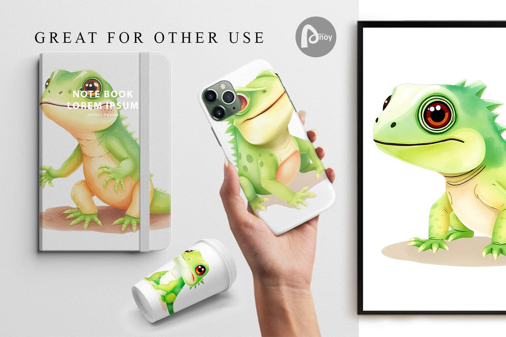 Digital Paper Iguana Wildlife - So Fontsy