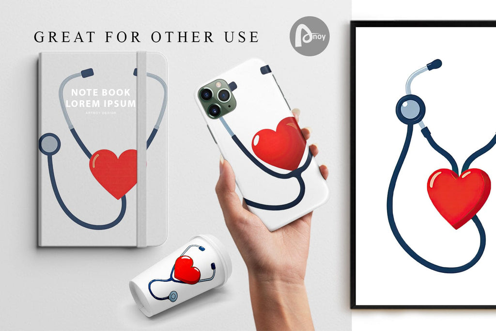 Digital Paper Medical Stethoscope - So Fontsy