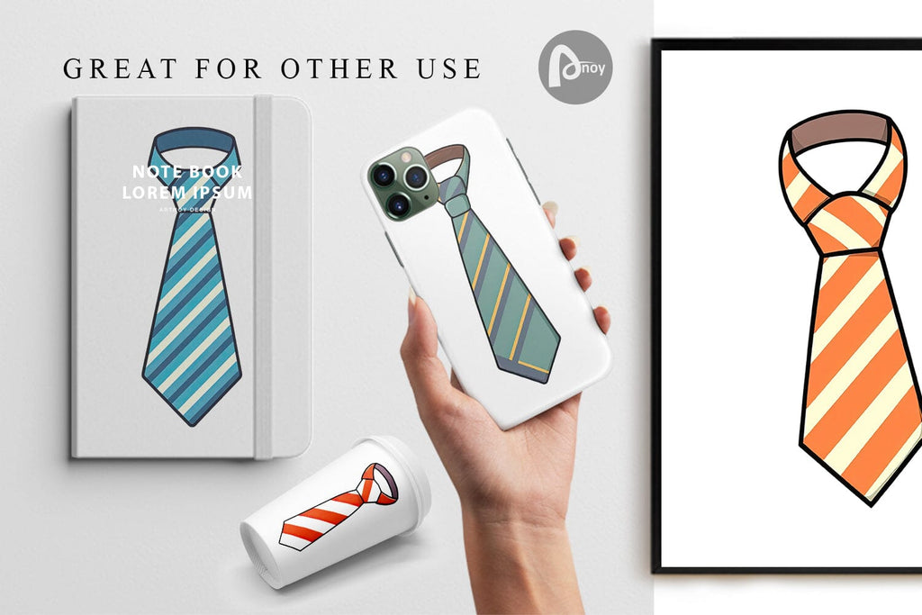 Digital Paper Necktie - So Fontsy