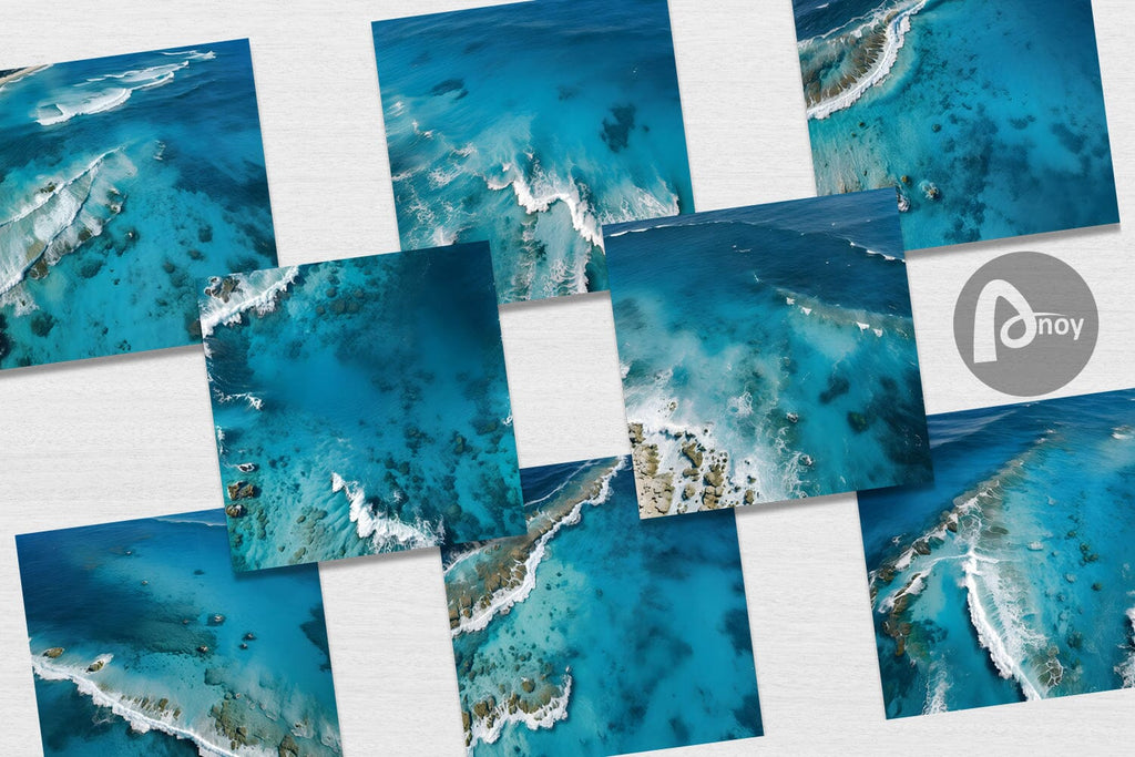 Digital Paper Ocean Surface - So Fontsy