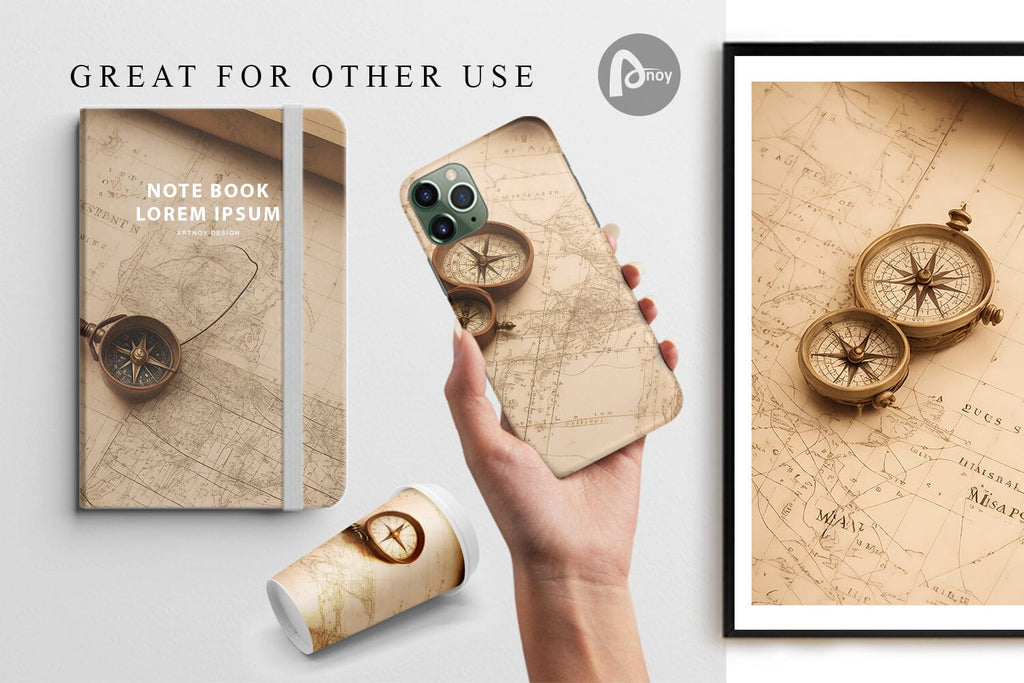 Digital Paper Old Maps Background - So Fontsy