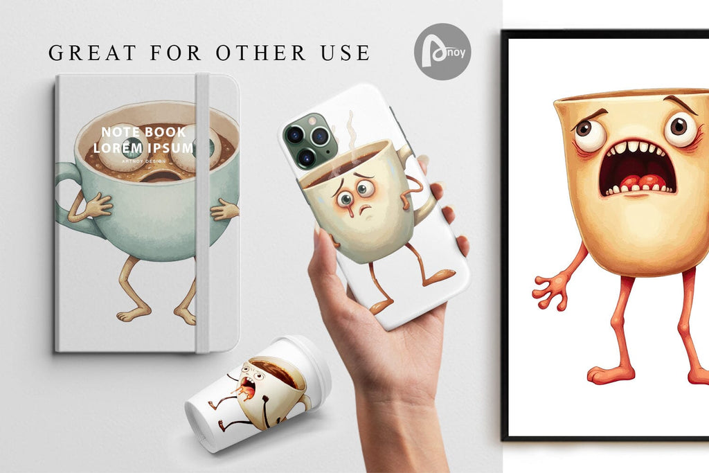Digital Paper Panic Coffee - So Fontsy