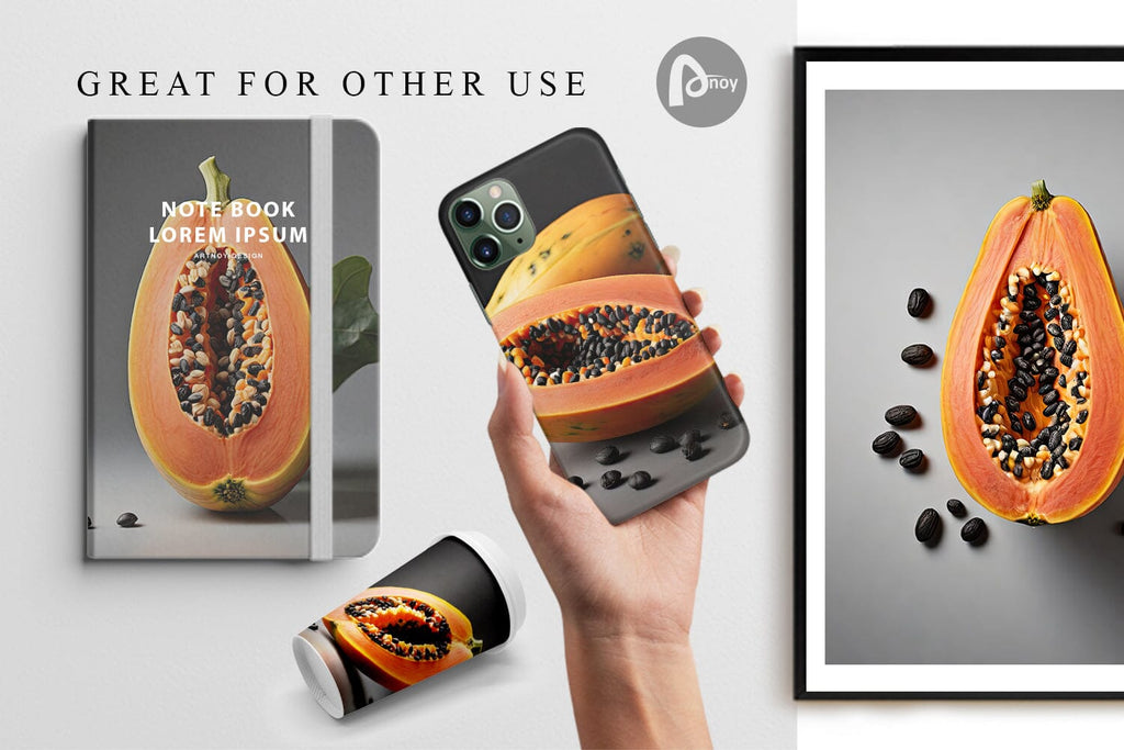 Digital Paper Papaya fruit - So Fontsy