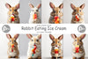 Digital Paper Rabbit Eating Ice Cream - So Fontsy