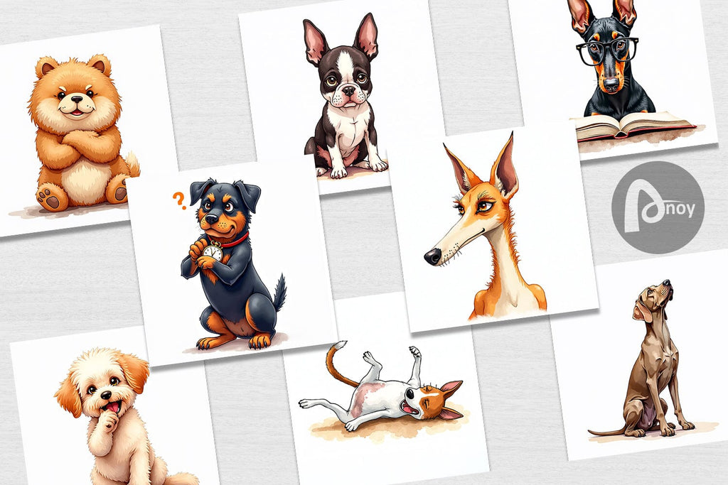 Digital Paper Sass & Side-Eye Judgmental Dog - So Fontsy