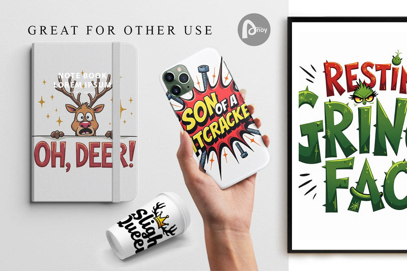 Digital Paper Sassy Reindeer Games - So Fontsy